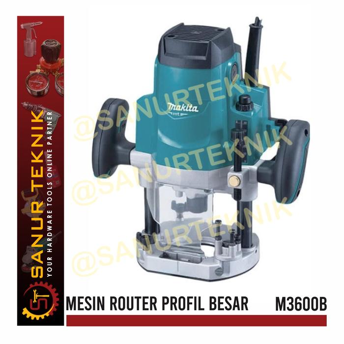 Jual MAKITA M3600B M 3600 B Mesin Router Profil Besar 1/2" 12.7mm 1650W ...