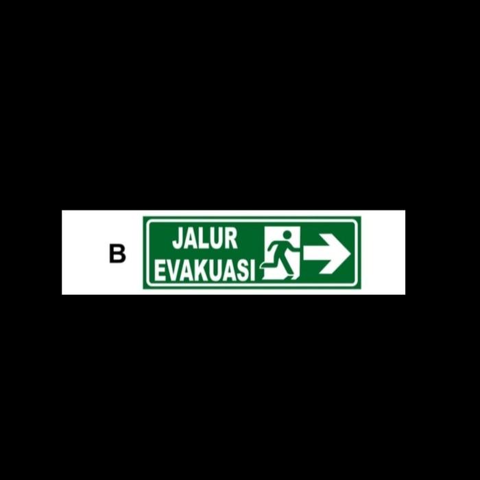 Jual Stiker Sign 10x30. JALUR EVAKUASI KANAN KIRI TANGGA DARURAT. RAMBU K3 - GAMBAR D - Jakarta ...