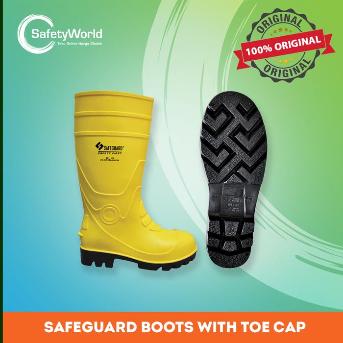 Jual SEPATU SAFETY BOOTS KARET UJUNG BESI SAFEGUARD LX-102 - Jakarta ...