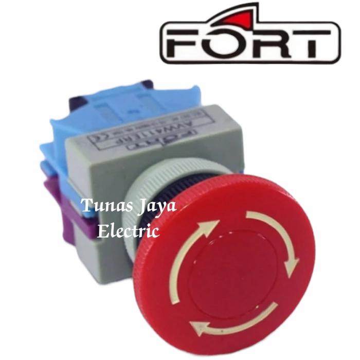 Jual Emergency Push Button (Push Lock - Turn to Release) 1NO 1NC ...