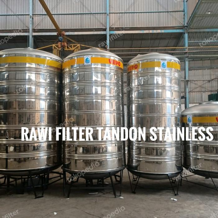 Jual TANDON AIR STAINLESS 304 TOREN TANGKI AIR 300 LITER - 3000L - Kota ...