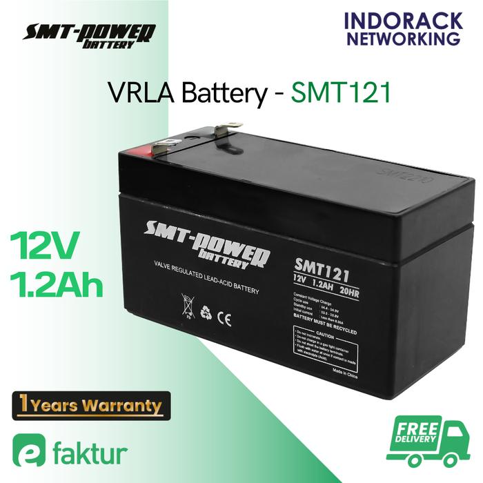 Jual SAMOTO Battery 12V 1,2AH Baterai Aki Kering Batre UPS SMT POWER ...