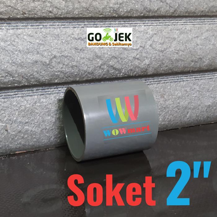 Jual Soket 2 " Inch Inci PVC Polos Sambungan Pipa Lurus Fitting Socket ...