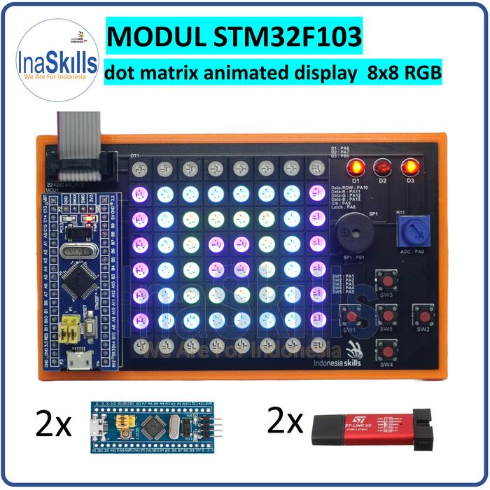 Jual Modul STM32F103 dot matrix animated display 8x8 RGB - Kota Bekasi - InaSkills Electronics ...