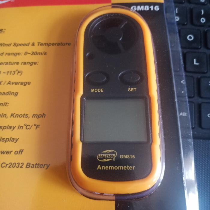 Jual Digital Anemometer Benetech GM816 30 M/s alat ukur kecepatan angin - Kota Tangerang ...