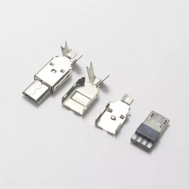 Jual Socket USB Micro Connector Male Kosong DIY Plug Type A Jack Metal ...