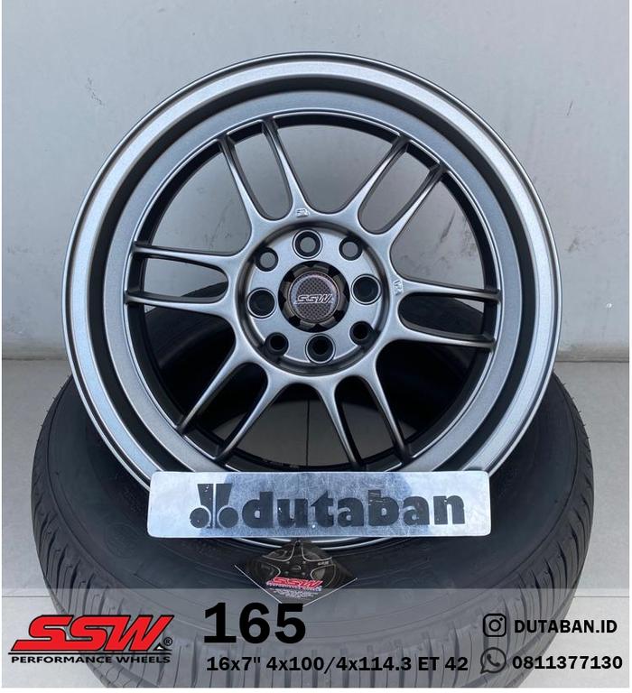 Jual Velg Mobil Ring 16 R16 4x100 / 4x114.3 SSW S165 165 RPF1 Gun Metal ...