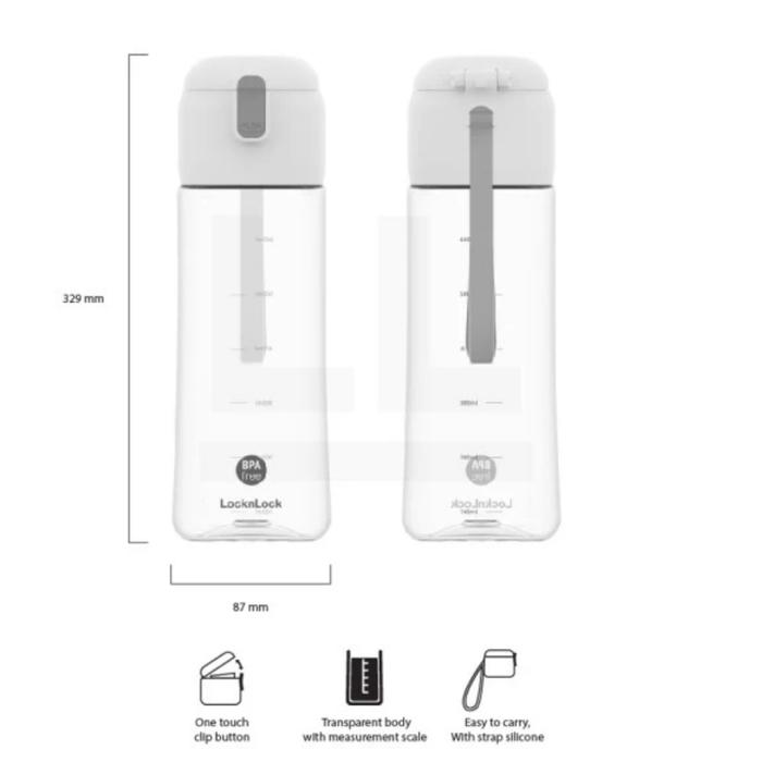 Jual Locknlock Exclusive Macaron Water Bottle 680ml - Hap693 - White Di Seller Saleem Store ...