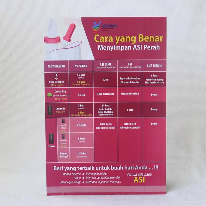 Jual Poster Cara Menyimpan ASI, Poster Petunjuk Menyimpan ASI Perah ...