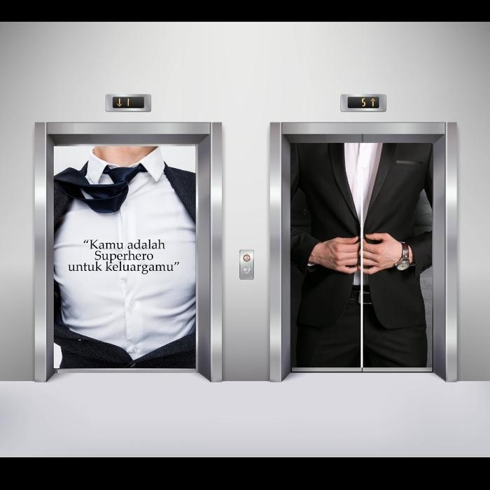 Jual stiker pintu lift custom kirim desain - Kota Surabaya - Piramida ...