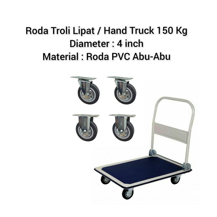 Jual Roda Troli Lipat 4" /Roda Hand Truck 150 Kg (2Hidup2Mati ...