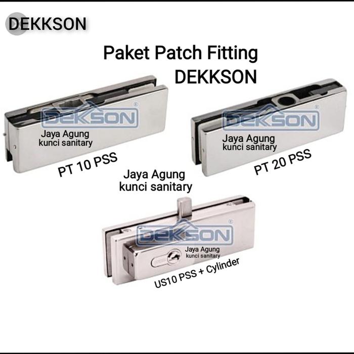 Jual 1 set Patch Fitting Dekson,PT10,PT20,US10 Penjepit pintu kaca - Jakarta Pusat - Jaya Agung ...