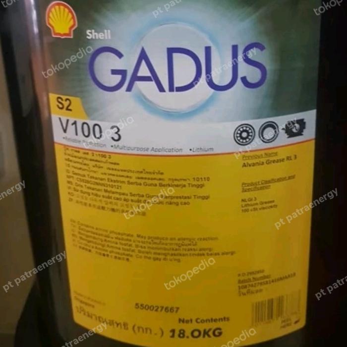 Jual Grease Lithium SHELL GADUS S2 V100 3 - Jakarta Timur ...