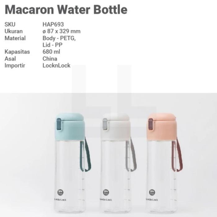 Jual Locknlock Exclusive Macaron Water Bottle 680ml - Hap693 - White Di Seller Saleem Store ...