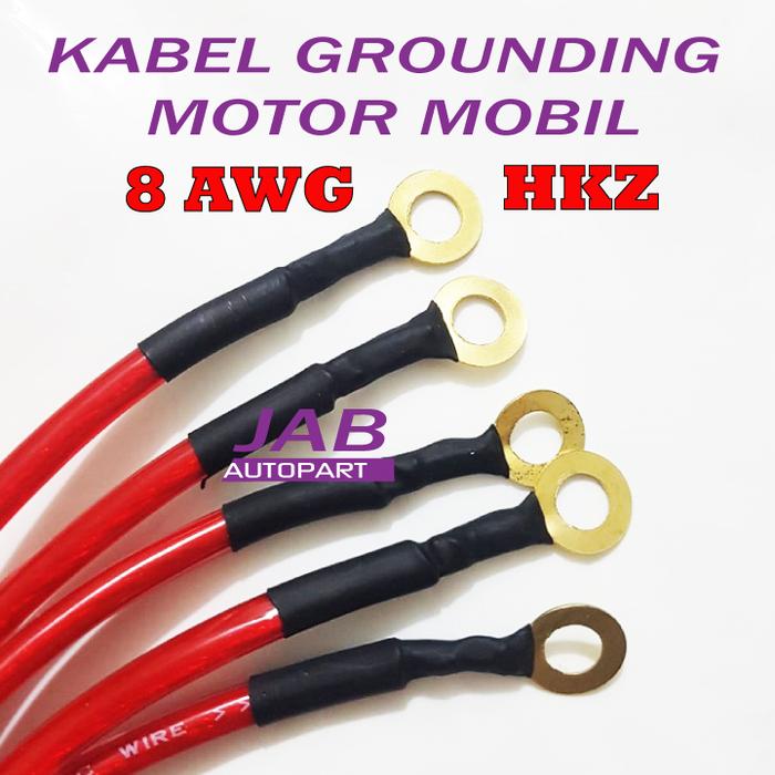 Jual Kabel Grounding Mobil Motor Ground Wire Kit 8 AWG HKZ - 40cm - Kab ...