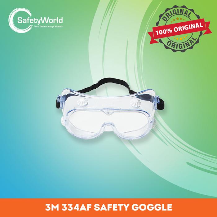 Jual 3M KACAMATA GOGGLE CHEMICAL 334AF BARANG BAGUS KUALITAS OKE ...