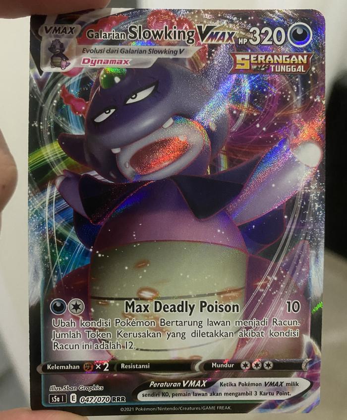 Jual Kartu Pokemon TCG Indonesia - Galarian Slowking Vmax RRR s5a I - Holo - Kota Bandung - TD ...