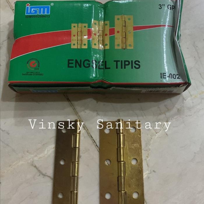 Jual Engsel Tipis Kuningan 3" / engsel tipis kuning 3 inch - Jakarta ...