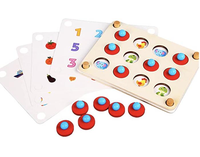 Jual Memory Match Board Game/Wooden Memory Matching Game for Kids ...