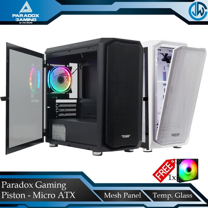 Jual Paradox Gaming Piston, Casing PC Micro ATX - Black|White|Mesh|Case ...