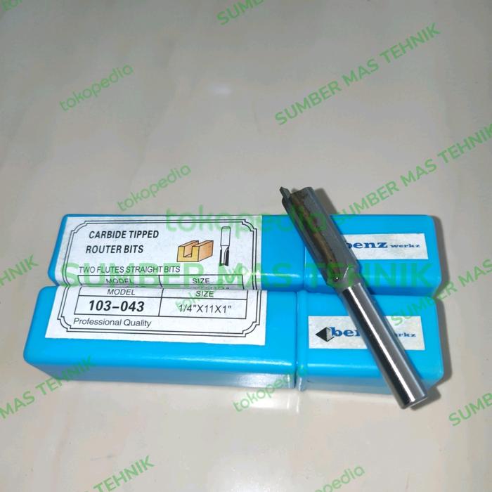 Jual MATA ROUTER STRAIGHT 1/4"X11X1" PISAU KAYU LURUS 11MM TRIMER 103 ...