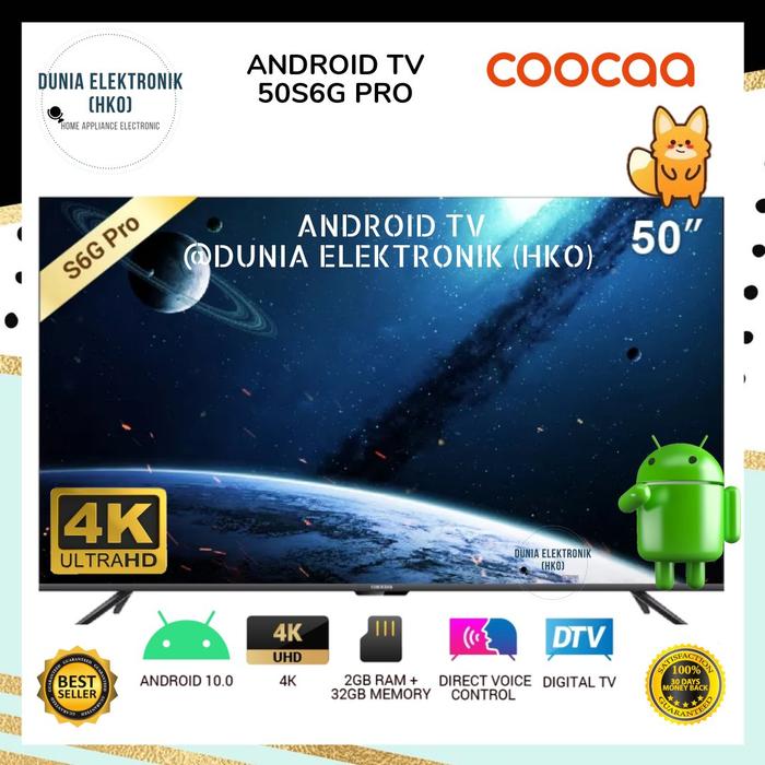 Promo LED TV COOCAA 50S6G PRO 50 INCH 4K ULTRA HD SMART TV ANDROID 10 Cicil 0% 3x - Kota Bekasi ...