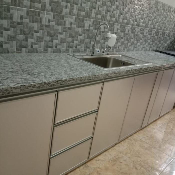 Jual kitchen set aluminium top table marmer - Kota Bekasi - aluminium ...