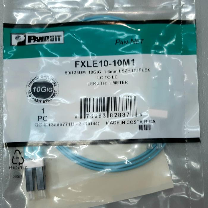 Jual Panduit Fo Patch Cord LC LC 1M Multimode OM3 Light Blue, LC LC ...