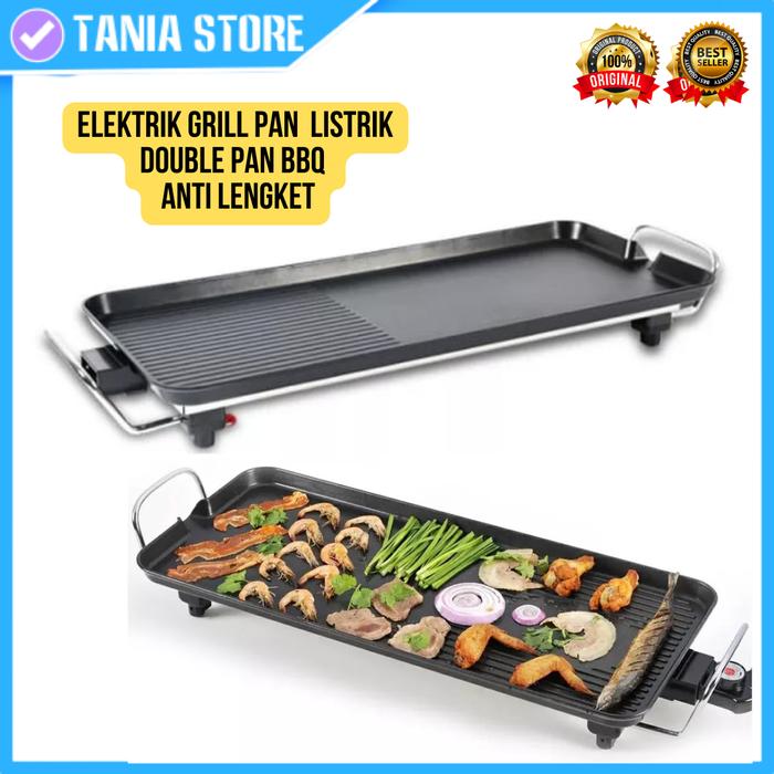 Jual Elektrik Grill Pan BBQ Ayam Sosis Alat Panggangan Listrik Anti ...