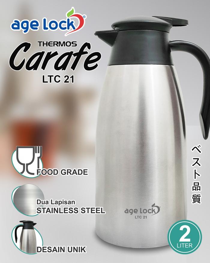 Jual AGE LOCK Thermos Carafe 2 Liter / Termos Air Stainless LTC 21 ...