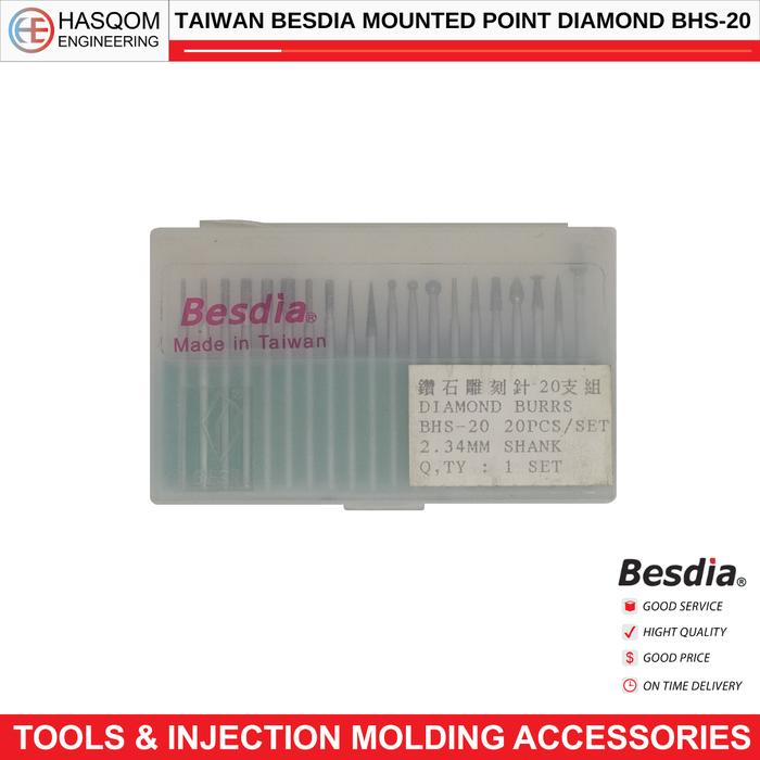 Jual Besdia Diamond Mounted Points BHS-20 Shank Ø2.34mm Polishing Tools ...