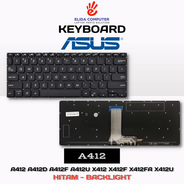 Jual Keyboard Asus VivoBook 14 A412 A412D A412F A412U Black with Backlight - Hitam - Jakarta ...