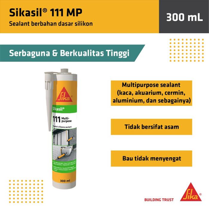 Jual Sikasil 111 MP Multiguna Silicone Sealant Neutral Food Grade 300ml ...