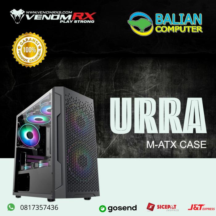 Jual CASING VENOM RX URRA NON PSU BLACK / CASING GAMING VEMOM RX - Kota ...