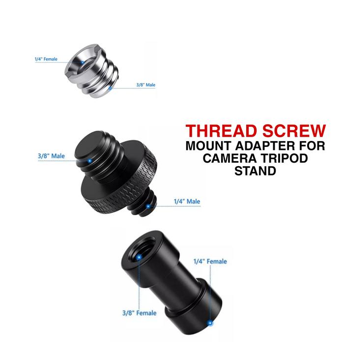 Jual Thread screw adapter tripod 3 in 1 spigot converter light stand ...
