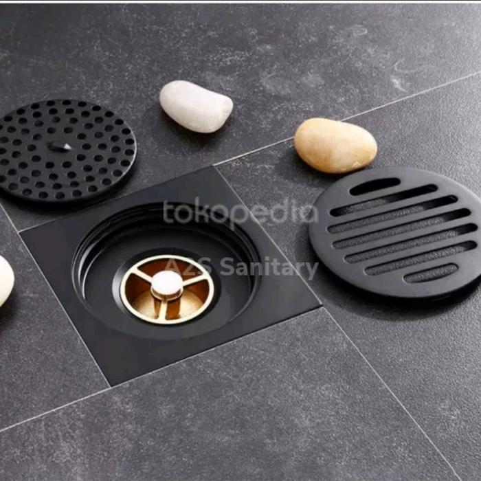 Jual floor drain stainless anti bau/saringan got black/floor drain ...