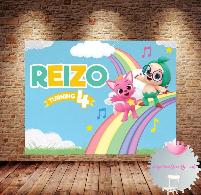 Jual Custom Happy Birthday Backdrop Banner Spanduk Hogi Pinkfong ...