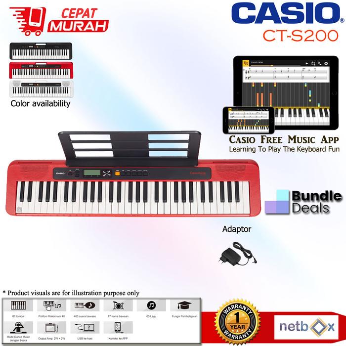 Jual Casio CTS200 Keyboard / CT-S200 / CTS 200 / CT S200 Garansi Resmi ...