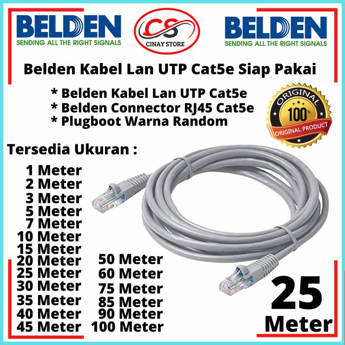Jual Belden Kabel Lan UTP Cat5e 25 Meter ORIGINAL USA Siap Pakai - Jakarta Pusat - Cinay Store ...