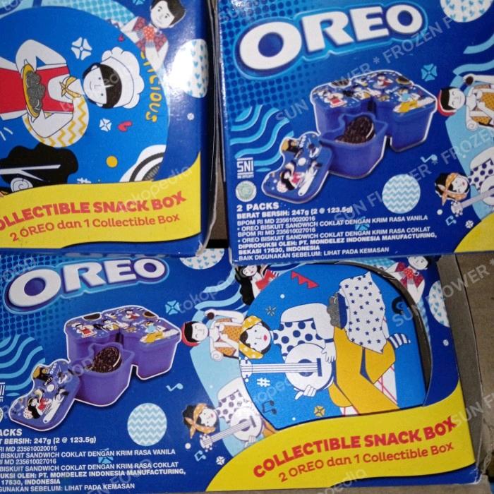Jual FREE COLLECTIBLE SNACK BOX, OREO CHOCO & OREO VANILLA 247 GRAM ...