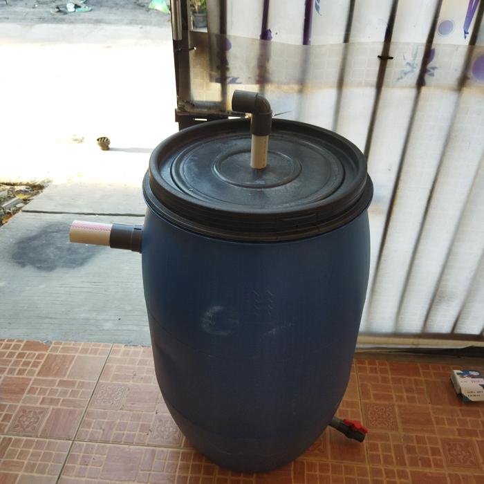 Jual ember bio filter kolam ikan tong uk150L input 1 inch output 1.5 ...