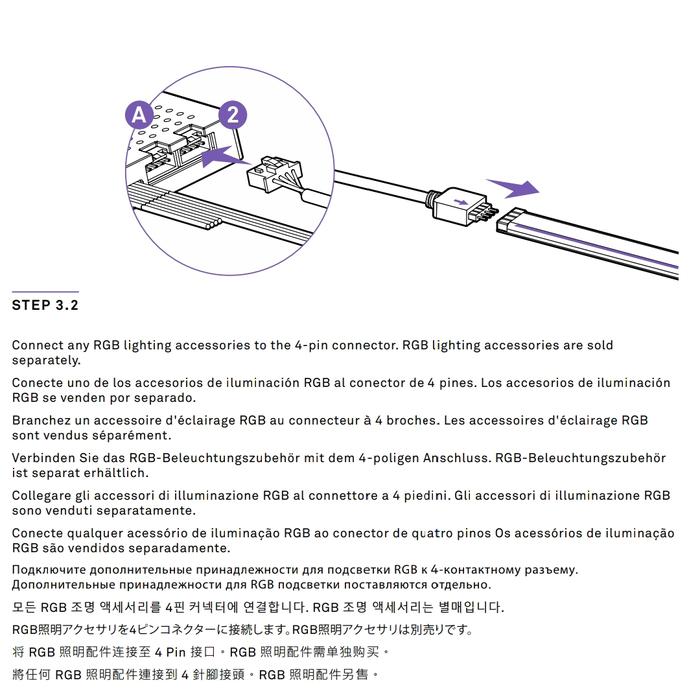 Jual NZXT 4 Pin RGB Connector Smart Device to HUE 2 LED Strip Adapter ...