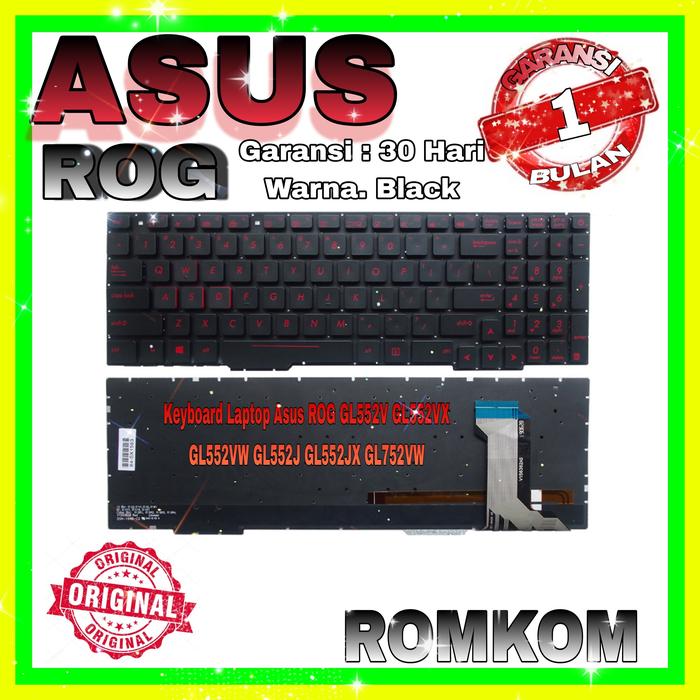 Promo Keyboard Laptop Asus ROG GL553 GL553V GL553VD GL553VE GL553VW BLACK - Jakarta Utara ...