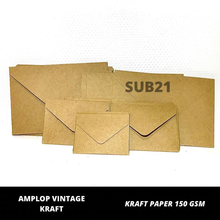 Jual Amplop A5 A6 A7 A8 Vintage / Amplop Undangan Rustic / Kraft Paper 150 - A6 - Kota Surabaya ...