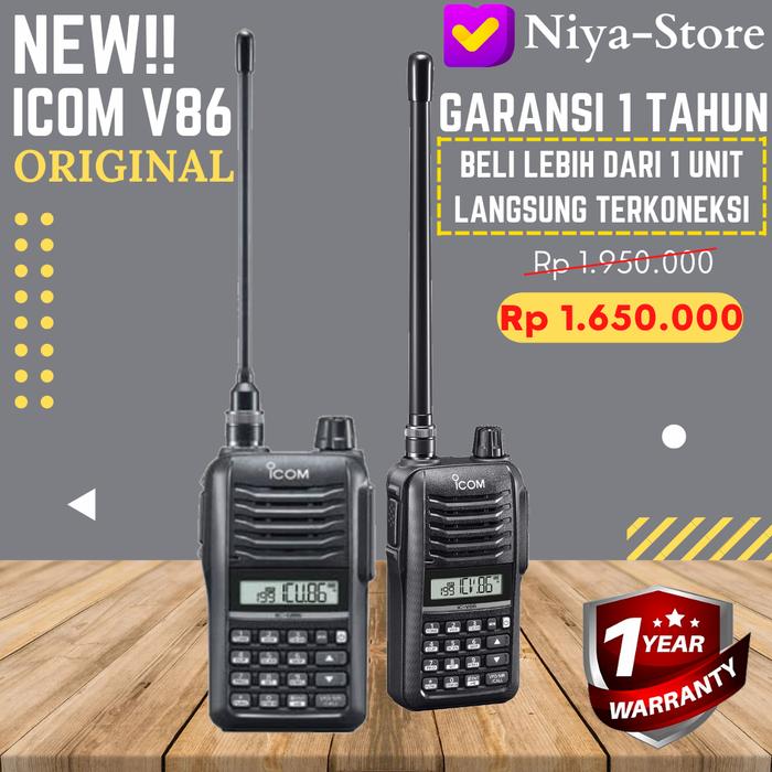 Promo HT ICOM V86 Original HT ICOM V86 VHF 7 Watt (Garansi 1 Tahun ...