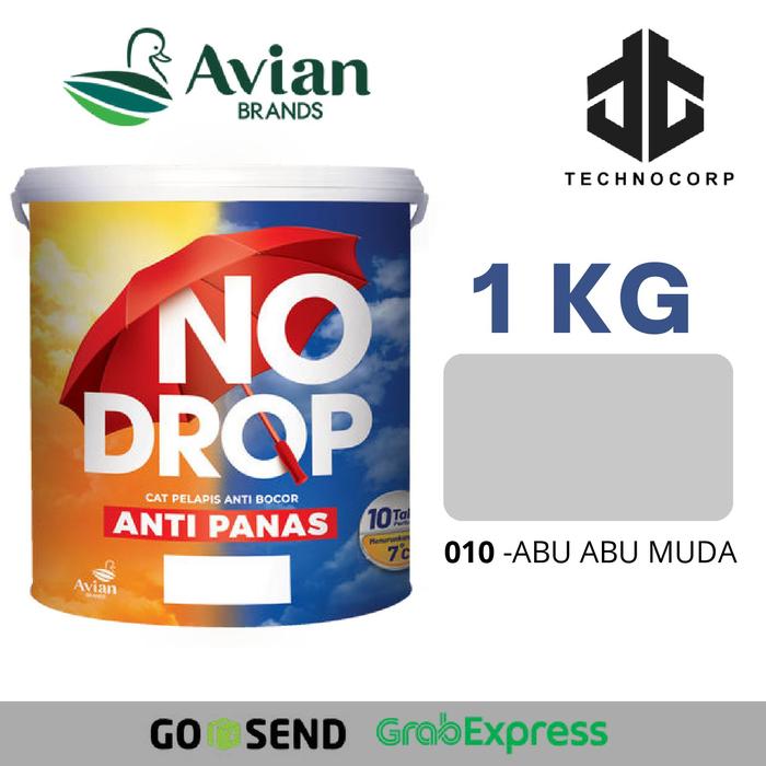 Jual CAT NO DROP 010 ABU ABU MUDA ANTI PANAS TAHAN AIR CUACA SENG 1 KG ...