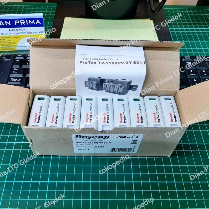Jual Raycap Overvoltage Arrester Plug ProTec T2-1100PV-9Y-P T2-550PV-P - Jakarta Barat - Dian ...