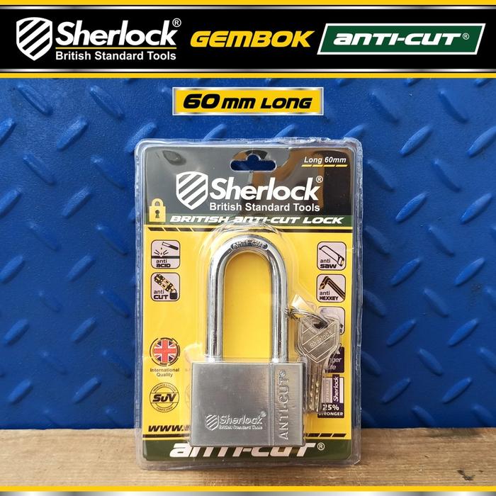 Jual Gembok Original Sherlock Tools ANTI CUT 60 mm Panjang - Jakarta Timur - Futurelife | Tokopedia