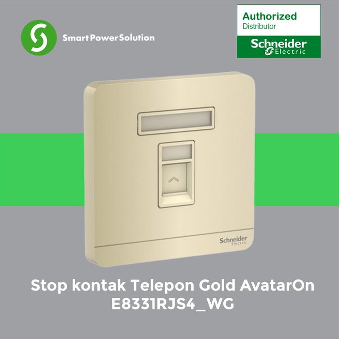 Promo Schneider Socket Telepon Gold AvatarOn - E8331RJS4_WG - Jakarta ...