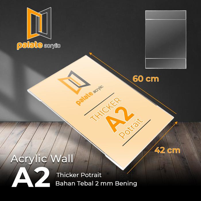 Jual akrilik wall A2 / acrylik / thicker / akrilik dinding brosur A2 - Jakarta Pusat - Palate ...